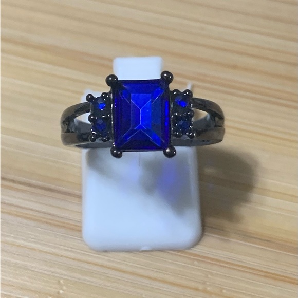 Jewelry | Brilliant Blue And Black Ring | Poshmark
